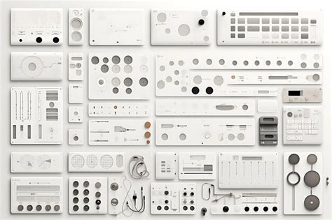 Neomorphic Ui Ux White Design Elements Kit Premium Ai Generated Image