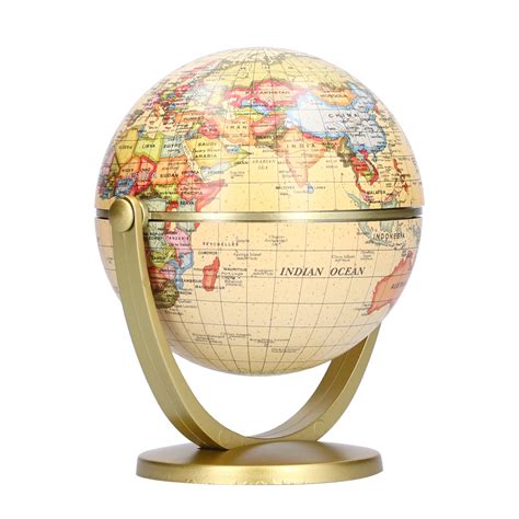 Herwey Mini World Map Globe English Edition Desktop Rotating Earth