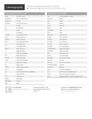 Fillable Online Jupyter Notebook Keyboard Shortcuts Fax Email Print PdfFiller