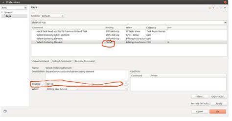 Keyboard Shortcuts Eclipse Double Click Scope Selection And Altshift