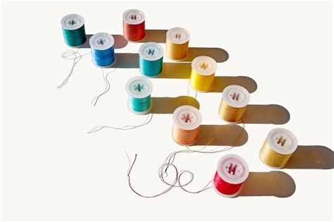 Premium Photo Spool Of Sewing Thread Isolated On White Background