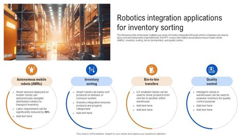 Robotics Integration Applications For Inventory Sorting How Iot In