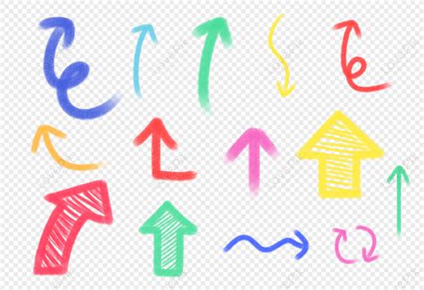 다채로운 분필 화살표 Png 일러스트 무료 다운로드 Lovepik