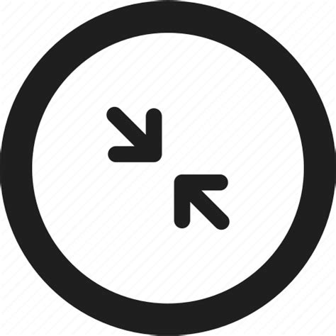 Arrow Shrink Minimize Icon Download On Iconfinder