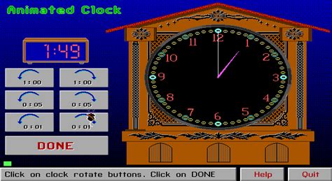 Screenshot Of Animated Clock Dos 1993 Mobygames