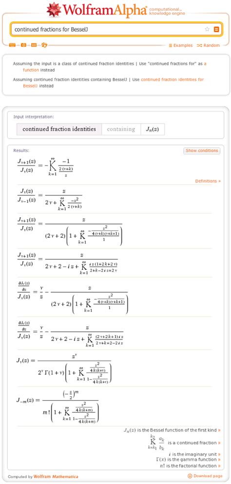 Computational Knowledge Of Continued Fractions—wolfram Alpha Blog