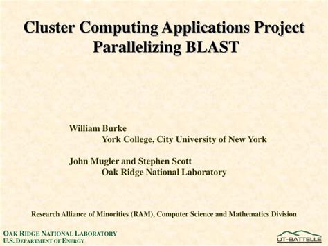 Ppt Cluster Computing Applications Project Parallelizing Blast