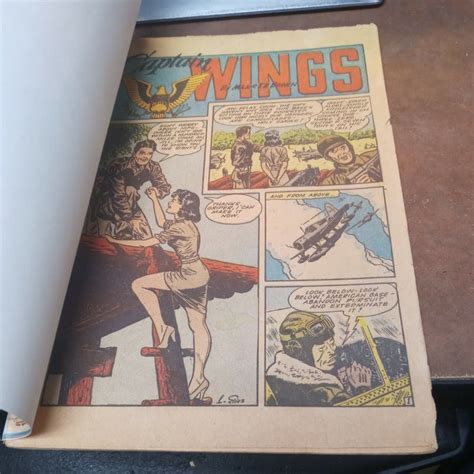Wings Comic 55 Fiction House Golden Age 1955 Wwii Bondageundressing