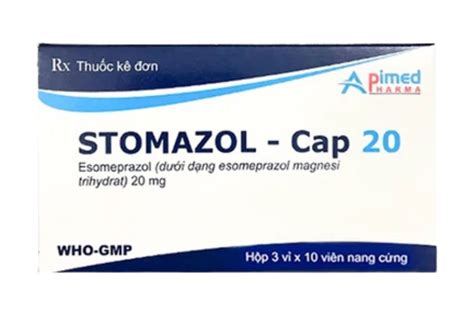Stomazol Cap 20 điều Trị Trào Ngược Dạ Dày Thực Quản Hộp 30 Viên