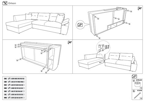 Extendable Sofa Orlean Orlean Graphite Grey Furniture Videnov