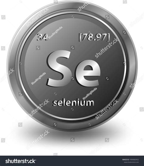 Selenium Chemical Element Chemical Symbol Atomic Stock Vector Royalty