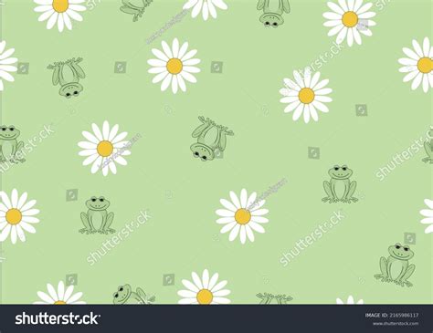 Seamless Daisy Butterfly Pattern Repeating Texture Stock Vector Royalty Free 2165986117