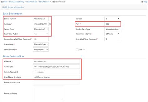support 12 h3c imc uam ldap authentication configuration examples h3c