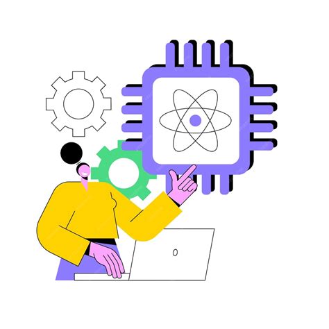 Premium Vector Quantum Computing Abstract Concept Vector Illustration