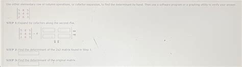 Solved Use Either Elementary Row Or Column Operations Or