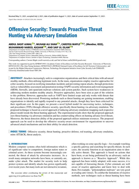Pdf Offensive Security Towards Proactive Threat Hunting Via
