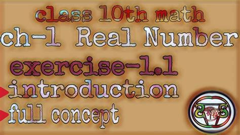 Ncert Class 10th Chapter 1 Real Number Real Number Full Concepteuclids Division Lemmapart 1