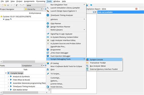 debug intel® fpga hardware with system console