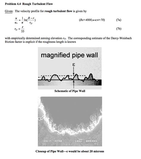 Problem 4 4 Rough Turbulent Flow Given The Velocity