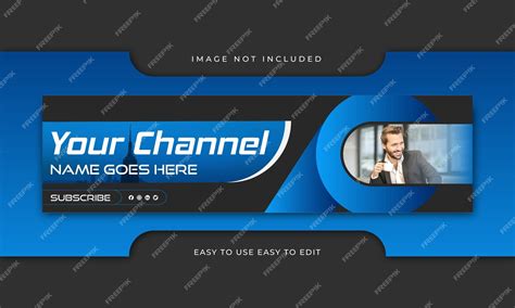Дизайн баннера и обложки для ютуб канала Премиум векторы