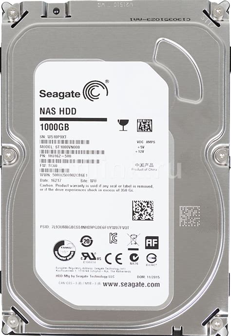 Характеристики Жесткий диск Seagate Desktop NAS ST1000VN000, 1ТБ, HDD ...