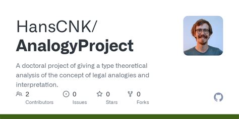 Github Hanscnk Analogyproject A Doctoral Project Of Giving A Type Theoretical Analysis Of The