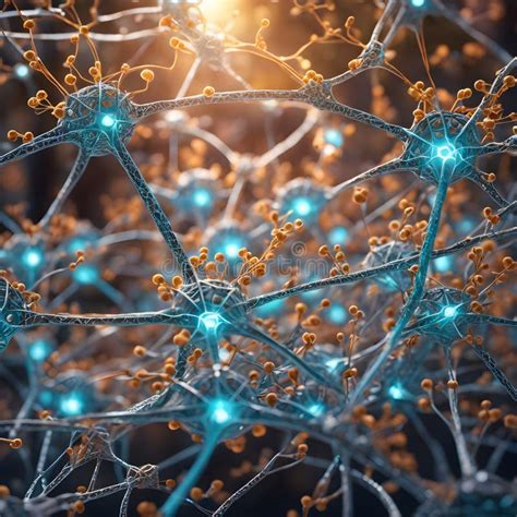 Illustrate A Neural Network Depicted As A Sprawling Luminous Forest Of Interconnected Nodes