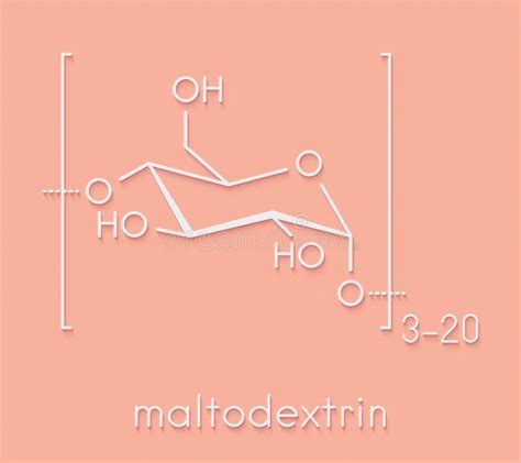 Maltodextrin Food Additive Molecule Skeletal Formula Stock Illustration Illustration Of Soda