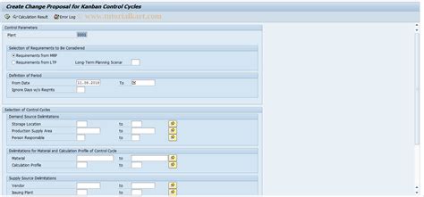 Pk07 Sap Tcode Kanban Calculation