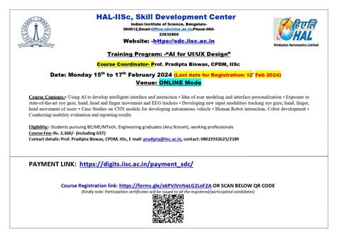 Training Program On AI For UI UX Design Skill Development Centre SDC