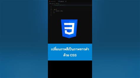 เปลี่ยนภาพสีเป็นภาพขาวดำด้วย Css Css Webdevelopment Kongruksiam Youtube