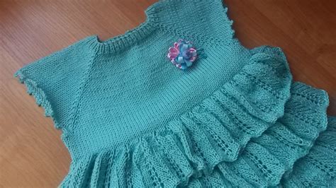 Летнее платье для девочки спицами описание узоры схема вязания с фото и видео