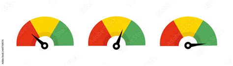 Speedometer Feedback Concept Rating Customer Satisfaction Meter Colorful Speedometer Vector