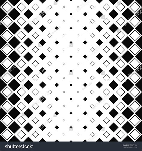 Repeating Monochromatic Abstract Square Pattern Design Stock Vector