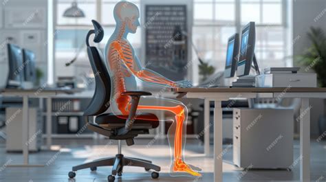 Premium Photo A Digital Illustration Of A Human Skeleton Sitting At A