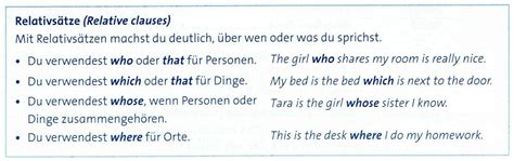 Relative Clauses Grammatik Englischunterricht