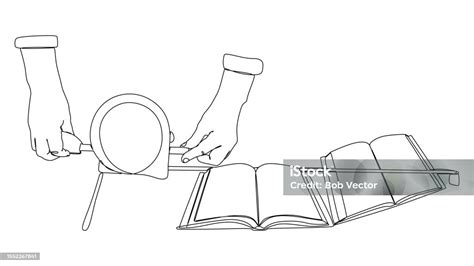 눈금자 테이프가 있는 책의 연속 한 줄 가는 선 그림 벡터 측정 가이드 개념입니다 등고선 그리기 창의적인 아이디어 개선에 대한 스톡 벡터 아트 및 기타 이미지 Istock