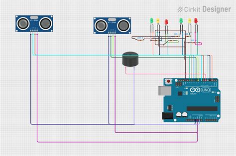arduino uno based ultrasonic distance measurement with led indicators
