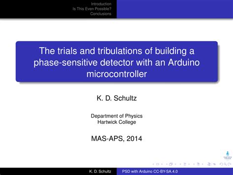 PDF The Trials And Tribulations Of Building A Phase Sensitive Detector With An Arduino