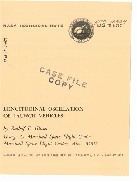 Longitudinal Oscillation Of Launch Vehicles Pdf Eigenvalues And