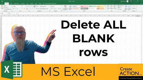 Excel Delete All Blank Rows Quickly Youtube