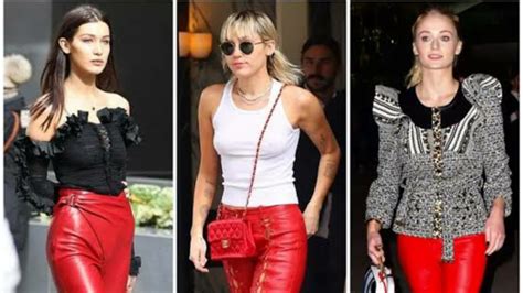 Bella Hadid To Miley Cyrus Hollywood Ways To Ace Your Red Pants