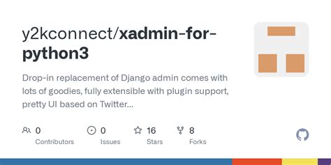 GitHub Y2kconnect Xadmin For Python3 Drop In Replacement Of Django