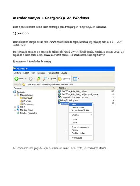 Configurando Un Entorno De Desarrollo Local Con Xampp Y Postgresql En Windows Pdf Postgre
