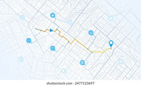 Destinations Gps Tracking Map Track Navigation Stock Vector Royalty Free 2477123697 Shutterstock