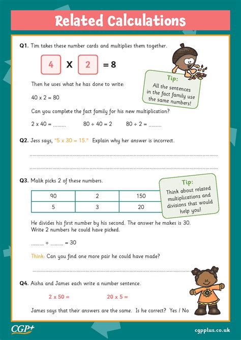 Multiplication And Division — Related Calculations Year 3 Cgp Plus
