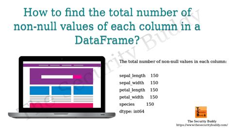 How To Find The Total Number Of Non Null Values Of Each Column In A