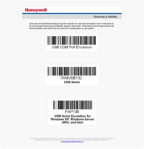 Usb Com Port Emulation Honeywell HD Png Download Transparent Png Image PNGitem