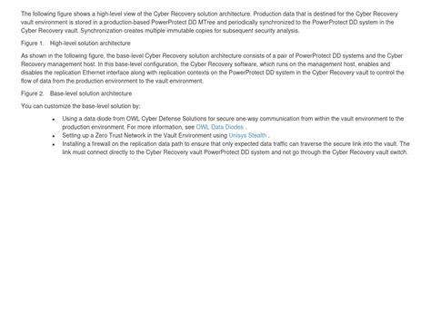 Solution Architecture Dell Powerprotect Cyber Recovery Solution Guide Dell Technologies