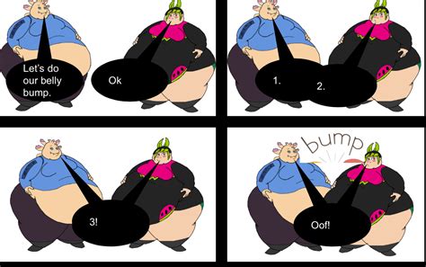 Fat Axol And Fat Melony Belly Bumping Comic By Inflationrules On Deviantart